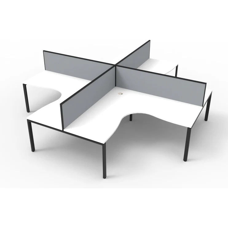 INFERNO 4 PERSON WORKSTATION POD Sydney – Equip Office Furniture