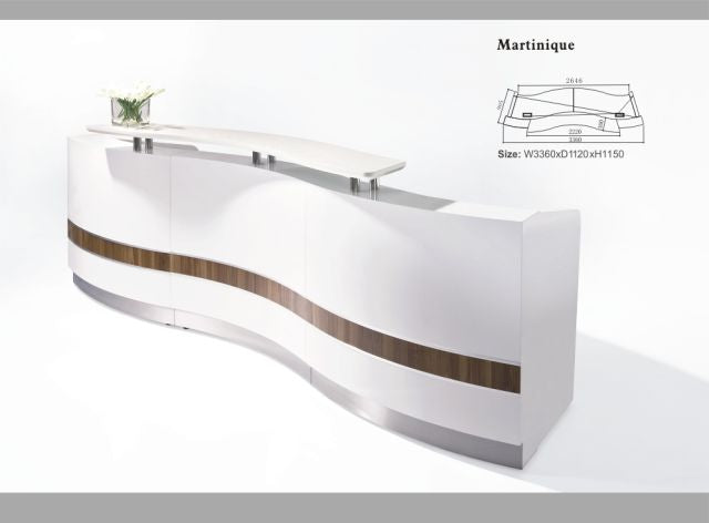 MARTINIQUE WHITE RECEPTION DESK Sydney – Equip Office Furniture