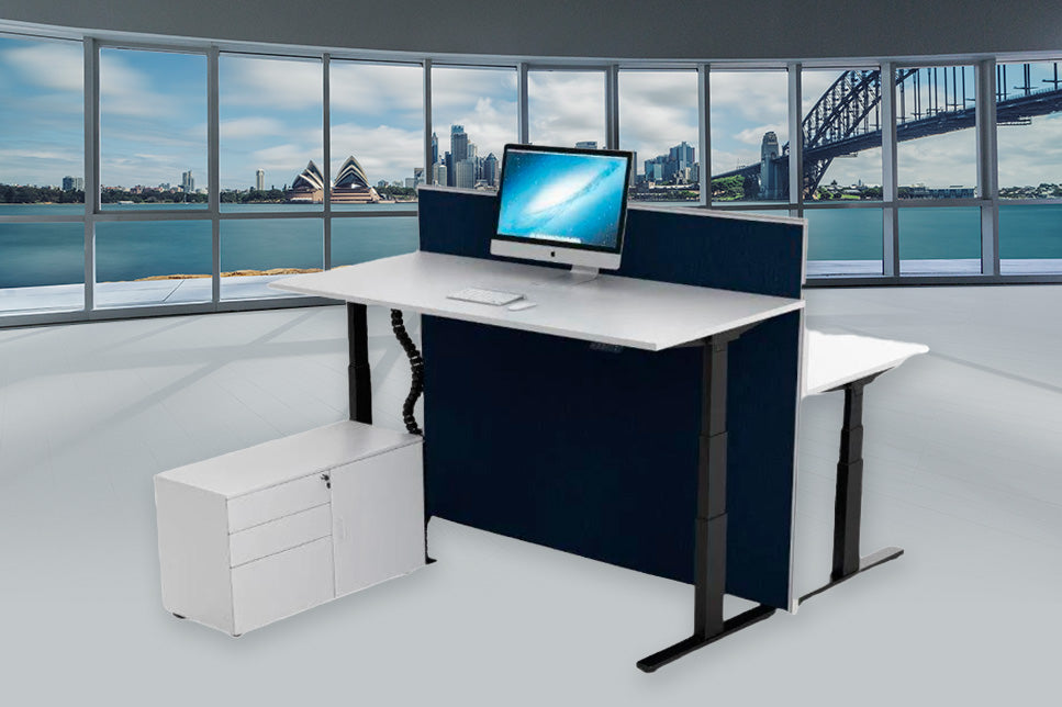 BLACK FRAME EVEREST ELECTRONIC HEIGHT ADJUSTABLE DESKS Sydney – Equip ...
